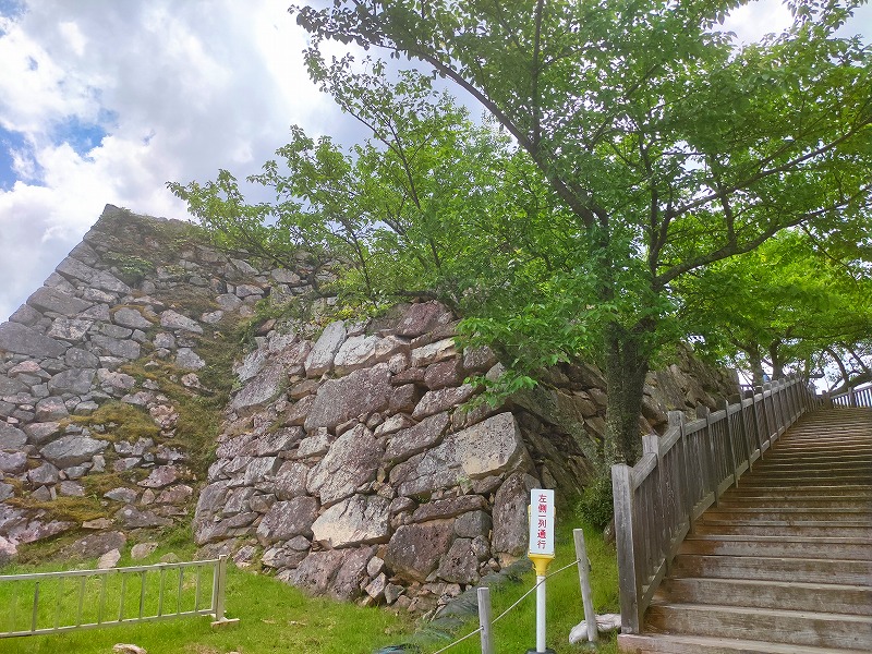 Climbing up to "Takeda Castle" Machu Picchu in Japan, from the trail ...